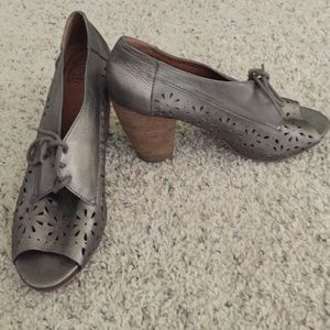 Lucky Brand | Shoes | Pewter Heeled Loafer Booties | Poshmark