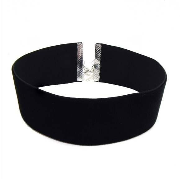 Jewelry | Extra Wide Thick Black Velvet Choker | Poshmark