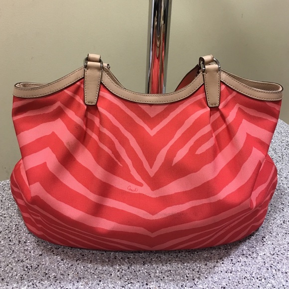 Coach | Bags | Coach Orange Striped Bag | Poshmark