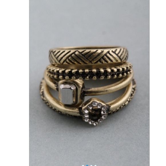 Jewelry | Burnish Silver Boho 5 Piece Ring Stacking Set | Poshmark