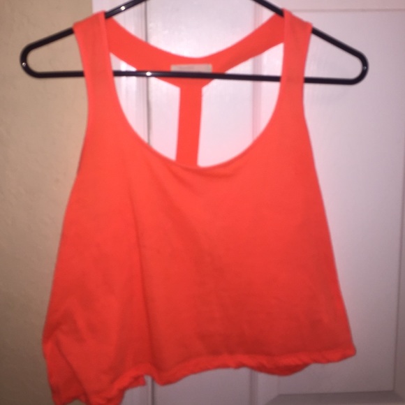 Tops | Neon Orange Tank Top | Poshmark