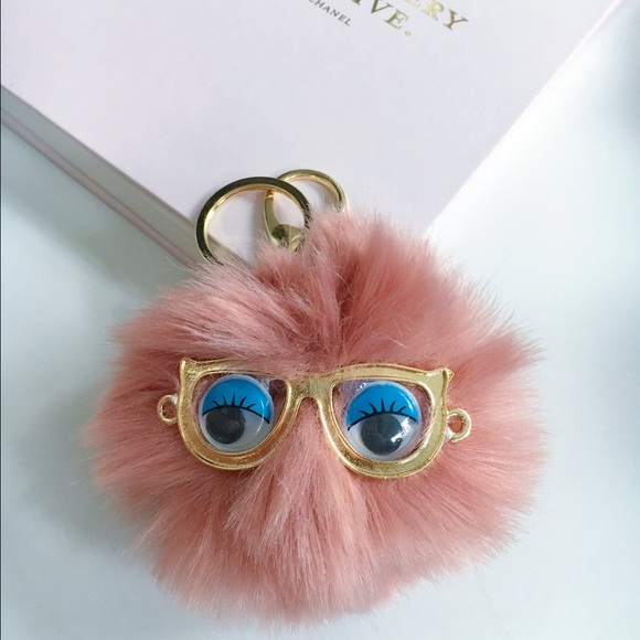 Accessories | Adorable Blush Pink Faux Fur Pom Pom Puff Keychain | Poshmark