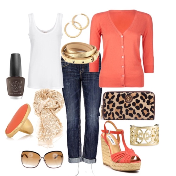 Old Navy | Sweaters | Orange Boyfriend Cardigan | Poshmark