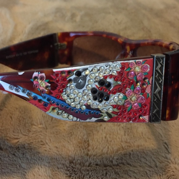 Ed Hardy | Accessories | Ed Hardy Ehs 20 Skull Butterflies Sunglasses ...