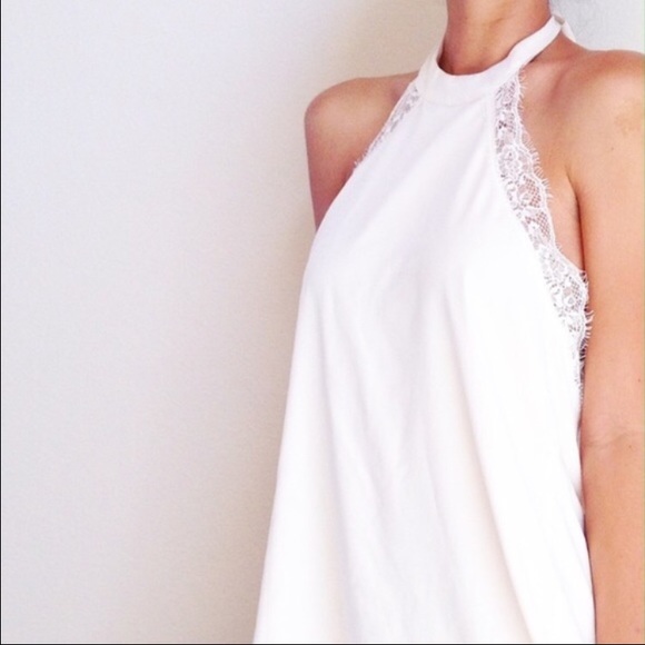 Tobi | Dresses | Cream Shift Dress With Lace Detail Tobi Xs | Poshmark
