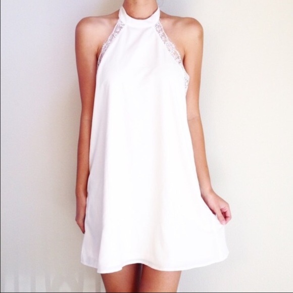 Tobi | Dresses | Cream Shift Dress With Lace Detail Tobi Xs | Poshmark