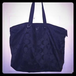 40% off Coach Handbags - Coach Avery Canvas/Purple Drawstring Duffle ...