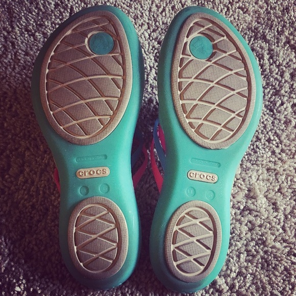 CROCS | Shoes | Limited Edition Rainbow Crocs Strappy Sandals | Poshmark