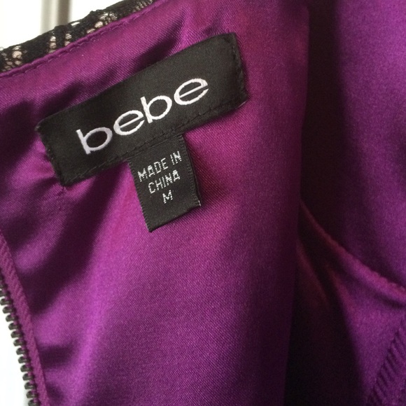 bebe | Dresses | Bebe Purple And Black Sheath Dress | Poshmark