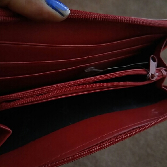 Buxton | Bags | Fire Red Buxton Genuine Leather Wallet | Poshmark