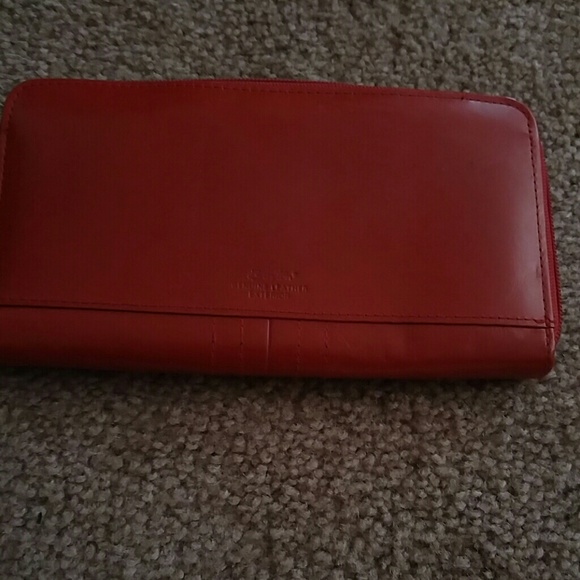 Buxton | Bags | Fire Red Buxton Genuine Leather Wallet | Poshmark