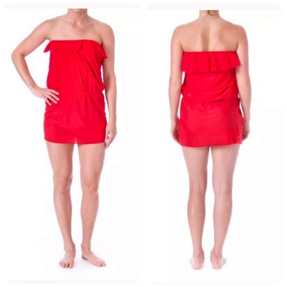 Boutique | Swim | Ruffled Top Swim Coverup New | Poshmark