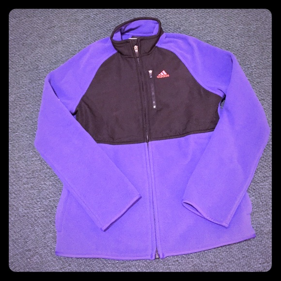 adidas | Jackets & Coats | Adidas Purple Fleece Jacket | Poshmark
