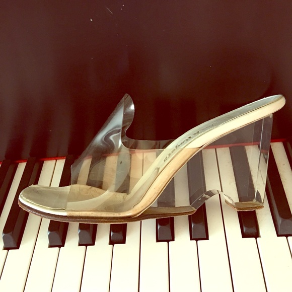 Jack Rogers | Shoes | Jack Rogers Vintage Lucite Wedge Pumps | Poshmark