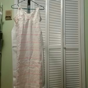 J. Crew | Dresses | J Crew Linen Maxi Dress In Stripes Size L C4376 ...