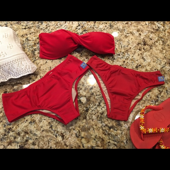 Imported | Swim | New 3piece Red Brazilian Bikini Set | Poshmark