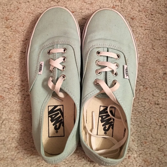 Vans | Shoes | Vans Mint Green Low Top Sneakers | Poshmark