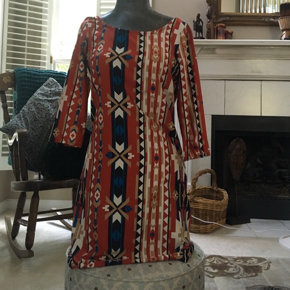 Auditions | Dresses | 34 Sleeve Aztec Summer Dress | Poshmark