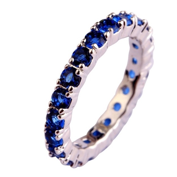 Jewelry | Blue Sapphire Infinity Ring | Poshmark