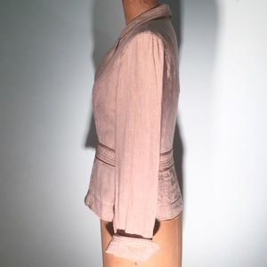 Kenar | Jackets & Coats | Kenar Gold Lurextan Herringbone Linen Blazer ...