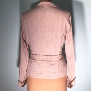 Kenar | Jackets & Coats | Kenar Gold Lurextan Herringbone Linen Blazer ...