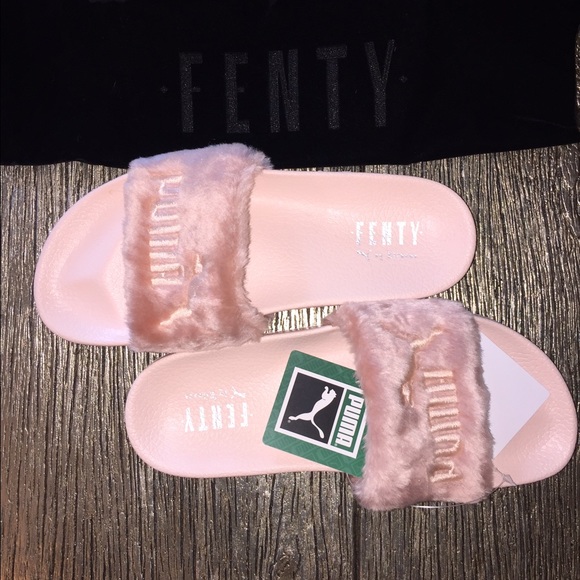 Puma | Shoes | Puma Rihanna Leadcat Fenty Pink Fur Slide Sandal | Poshmark