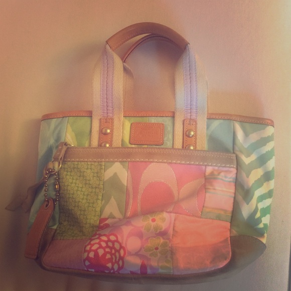 Coach | Bags | Coach Hamptons Wkd Spring Patchwork Mini Tote | Poshmark