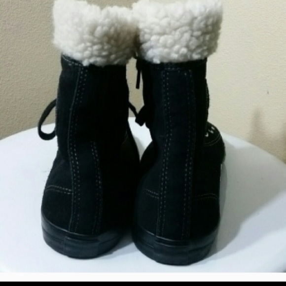 Converse | Shoes | Adorable Fuzzy Converse High Tops | Poshmark