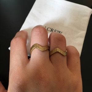J. Crew | Jewelry | Jcrew Nwt Trio Stackable Gold Rings | Poshmark