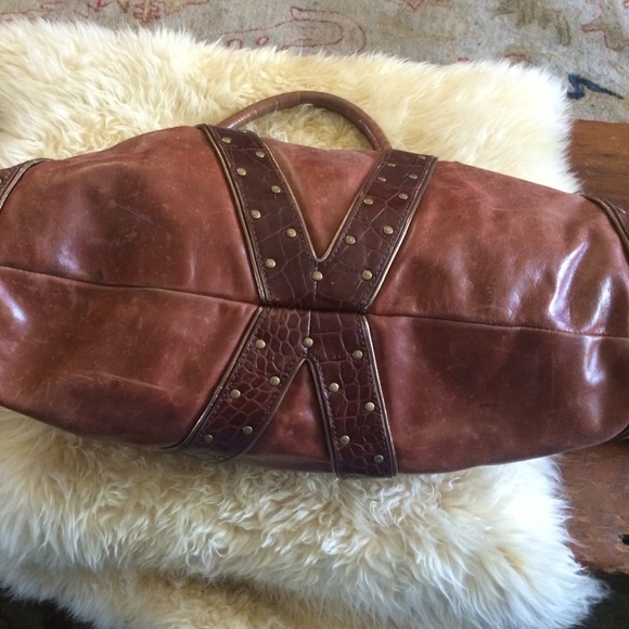 Via Spiga | Bags | Via Spiga Leather Duffel Style Purse | Poshmark