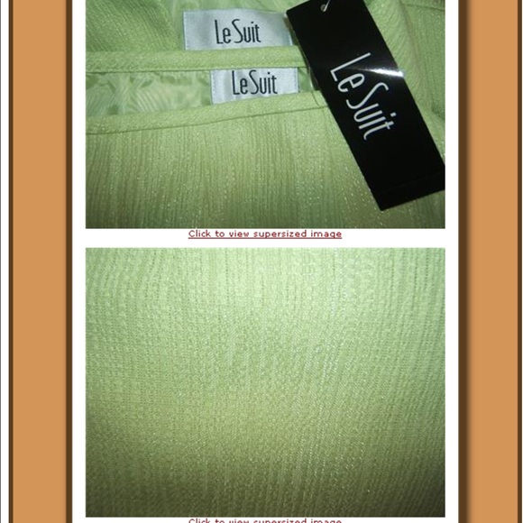 Le Suit | Jackets & Coats | New Le Suit 6 Lime Green Sheen Jacket Skirt ...