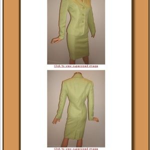 Le Suit | Jackets & Coats | New Le Suit 6 Lime Green Sheen Jacket Skirt ...