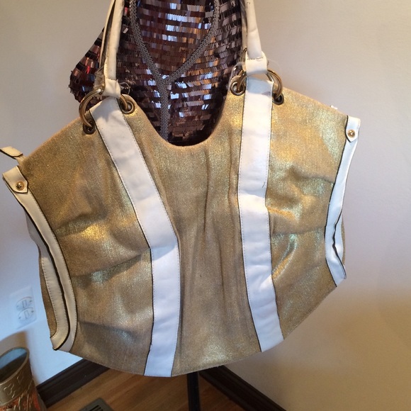 Rampage | Bags | Rampage Gold And White Purse In Good Condition | Poshmark