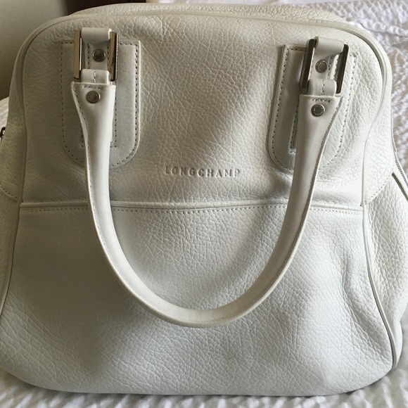 Longchamp | Bags | Longchamp White Leather Purse | Poshmark