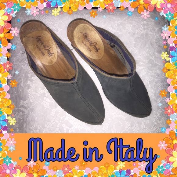 Shoes | Vintage Italian Made Clog Heels | Poshmark