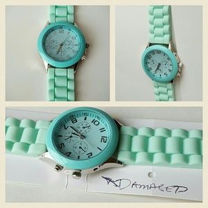 Accessories | Nwt Mint Green Silicone Watch | Poshmark
