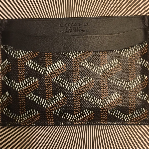 Goyard | Accessories | Classic Goyard In Black With Chevron Pattern ...