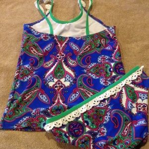 2Chillies | Swim | Blue Paisley Tankini Swimsuit Set | Poshmark