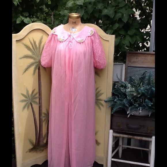 Vintage | Intimates & Sleepwear | Vtg 6s Sheer Negligee Setso Pretty ...