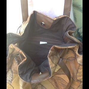 Vintage | Bags | Vtg 7s Large Patchwork Leather Tote Bag | Poshmark