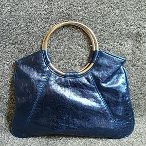 Bags | New Metallic Blue Handbag | Poshmark