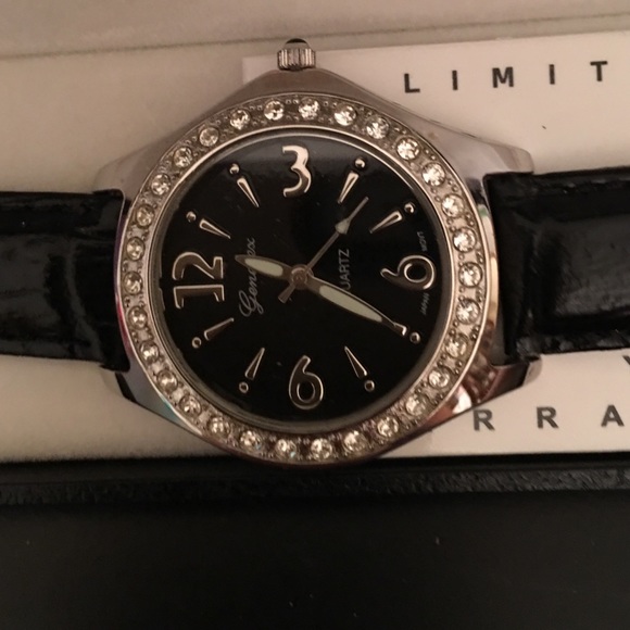 Genevex | Jewelry | Genevex By Movado Gen Leather Dmnd Lngth | Poshmark