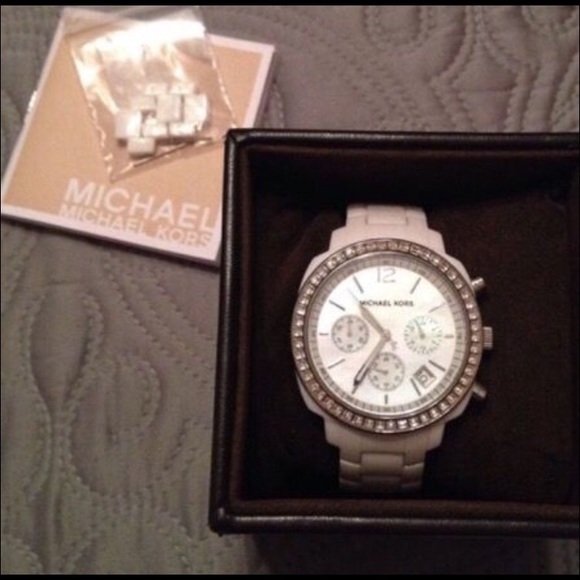 Michael Kors | Accessories | Mk White Ceramic Watch | Poshmark