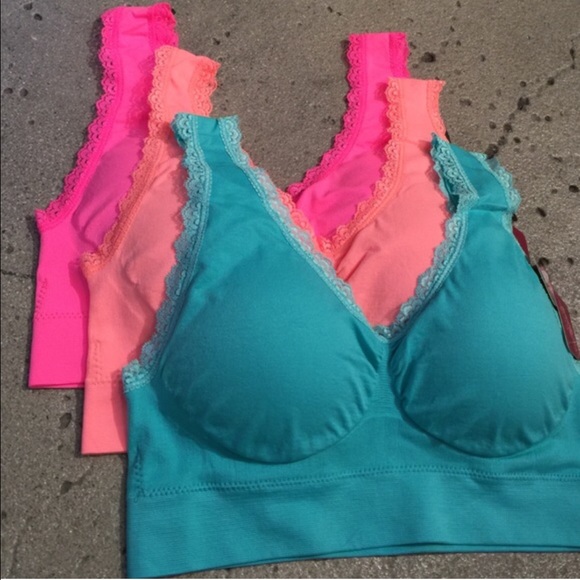 Intimates & Sleepwear | 3 Bralettes 1 Of Each Color | Poshmark