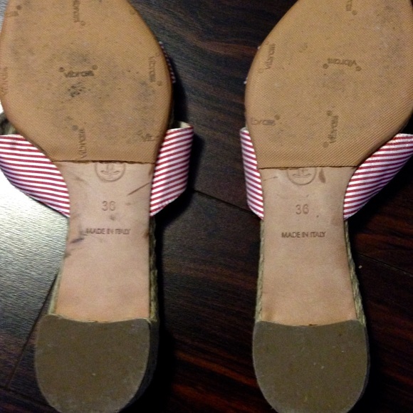 CHANEL | Shoes | Chanel Authentic Red White Beach Sandals | Poshmark