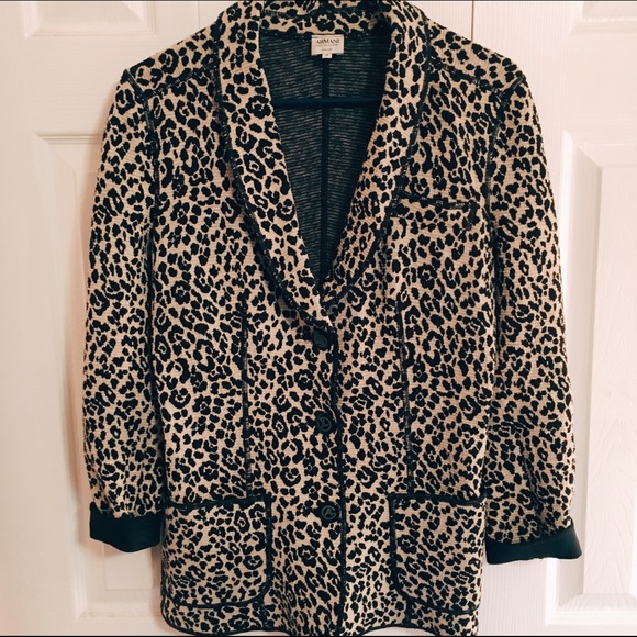 Armani Collezioni | Jackets & Coats | Vintage Armani Leopard Print ...