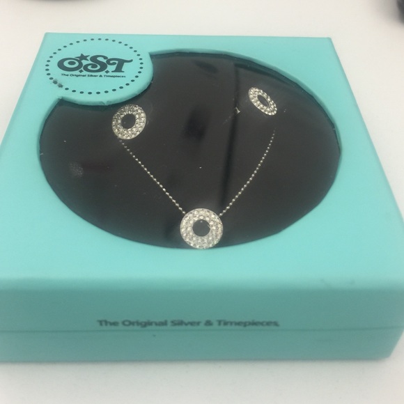 Ost | Jewelry | Silver Jewelry Earring And Necklace Set | Poshmark