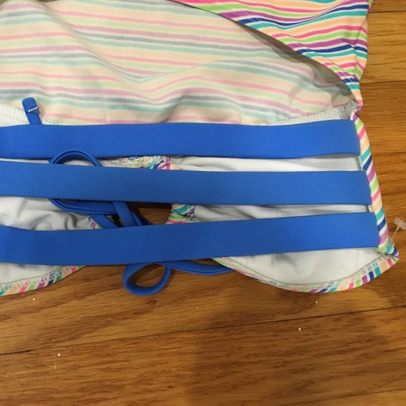 Victoria's Secret | Swim | Vintage Open Back Swim Suit Rainbow Tankini ...