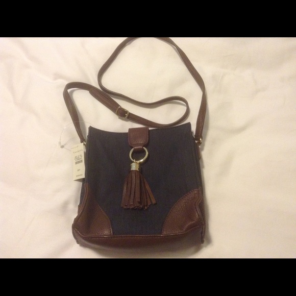 Talbots | Bags | Talbots Denim And Leather Crossbody Bag | Poshmark