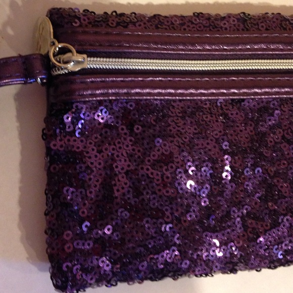 Bags | Purple Sequin Clutch Bag | Poshmark